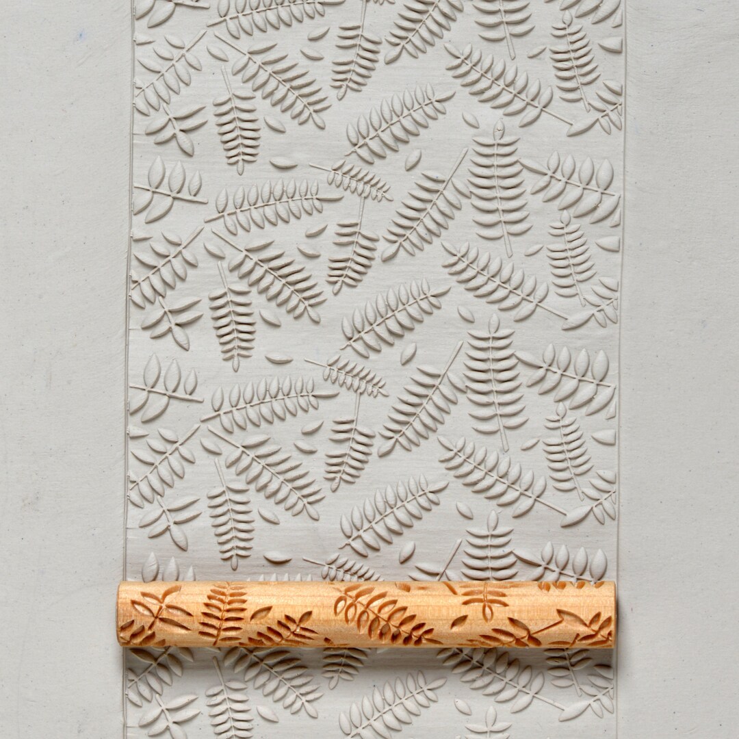 TW-010 Twig Pottery Hand Roller - Fern Leaves 1 - Etsy