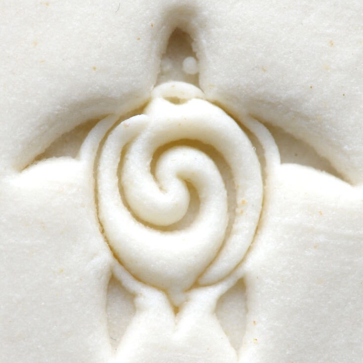 Scs-017 Small Round Wood Pottery Stamp - Sea Turtle 1 - Etsy