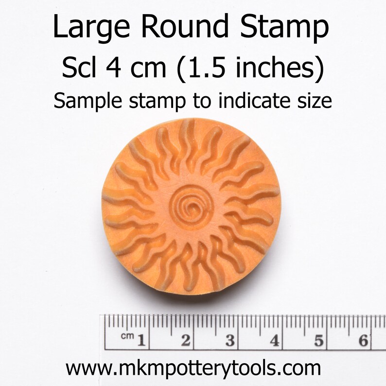Scl-028 Large Round Stamp Dragon 3 - Etsy