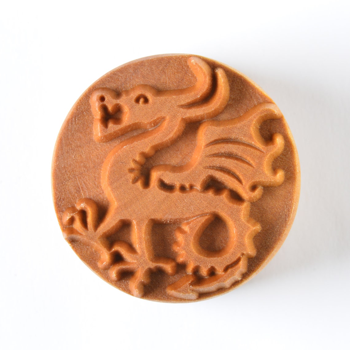 Scl-028 Large Round Stamp - Dragon 3 - Etsy