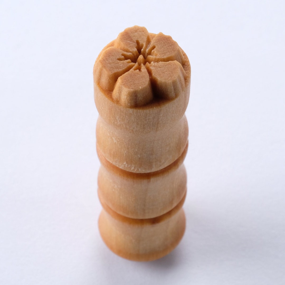 Scs-192 Small Round Wood Pottery Stamp - Hibiscus - Etsy
