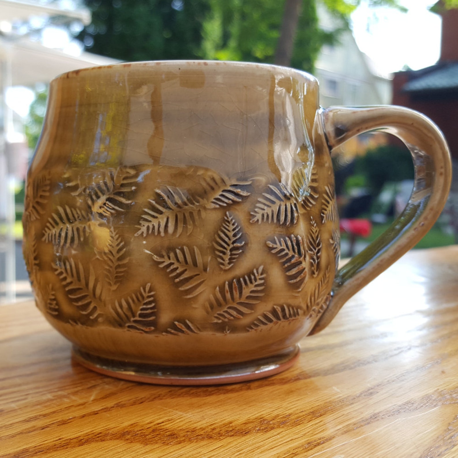 TW-013 Twig Pottery Hand Roller Fern Leaves 2 - Etsy