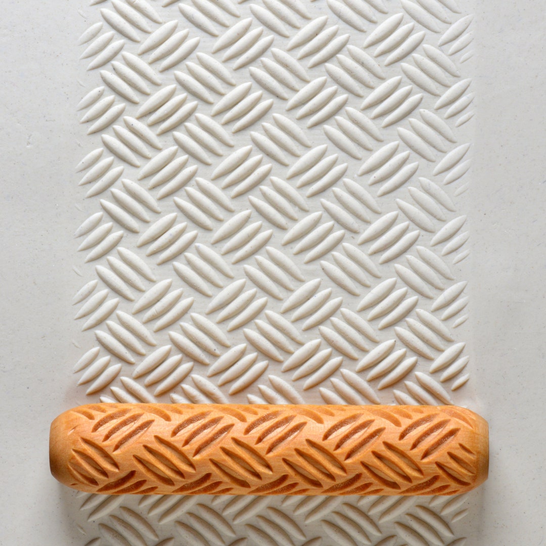 BHR-001 Big Pottery Hand Roller - Diagonal Basketweave - Etsy