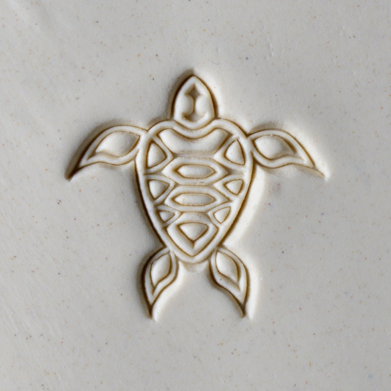 Scl-035 Large Round Wood Pottery Stamp - Sea Turtle - Etsy