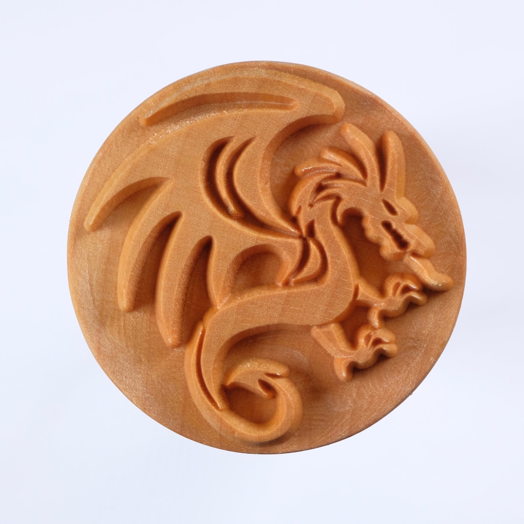 Scxl-013 Extra Large Round Stamp - Dragon - Etsy