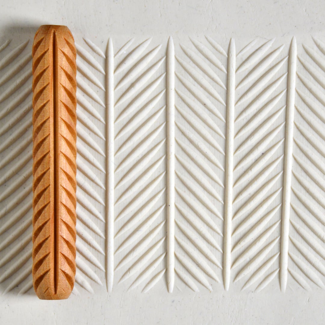 HR-062 Pottery Hand Roller - Herringbone Pattern - Etsy