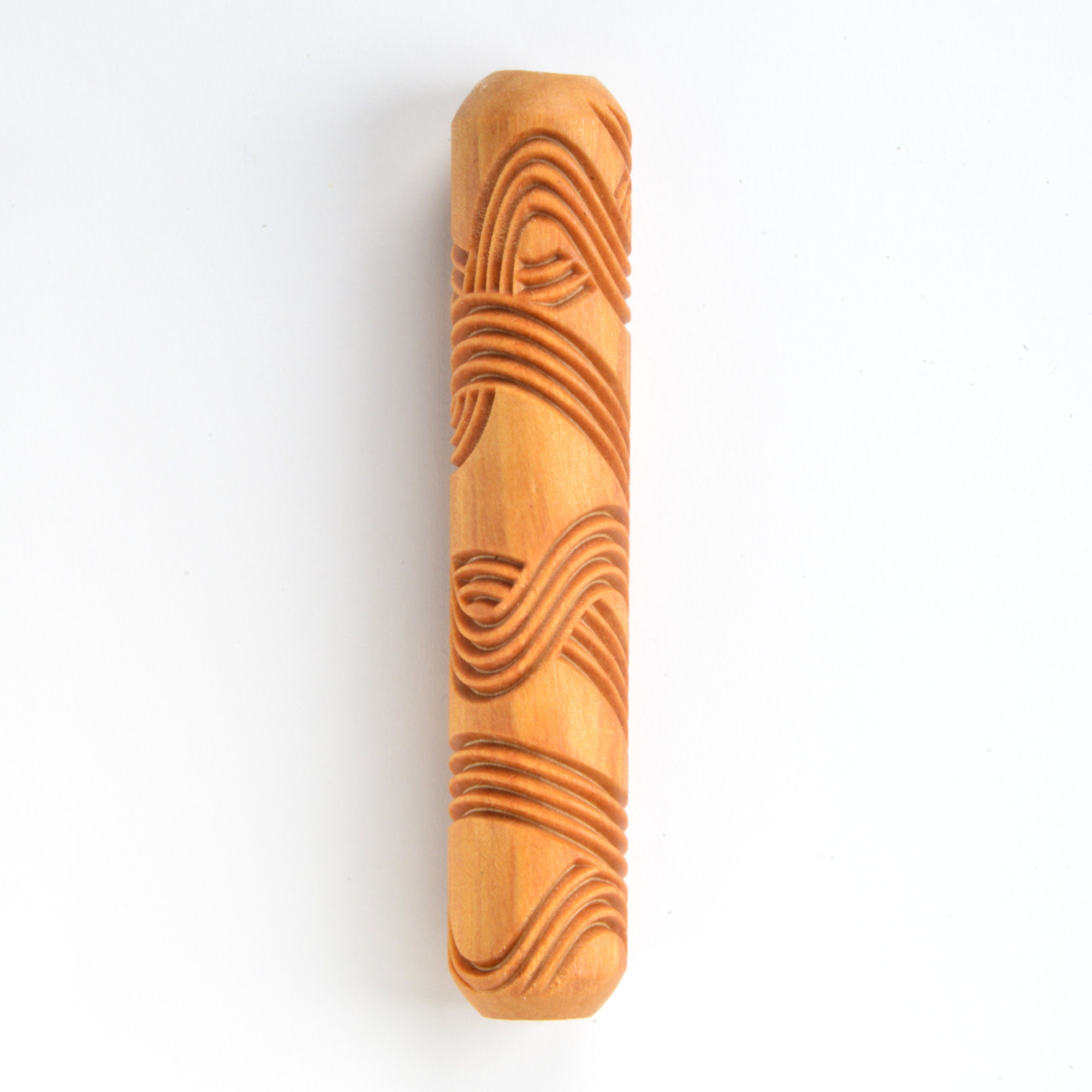 BHR-137 Big Pottery Hand Roller - Wavy Lines - Etsy