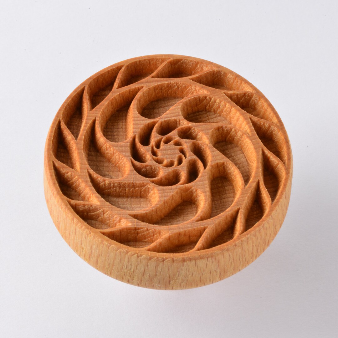 Scxl-040 Extra Large Round Stamp - Floral Spiral - Etsy