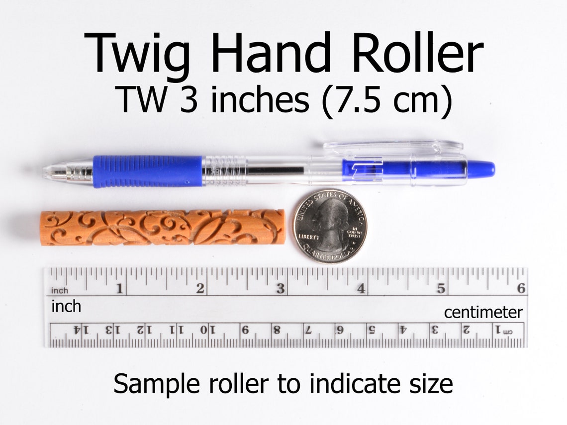 TW-008 Twig Pottery Hand Roller - Lines and Dots - Etsy