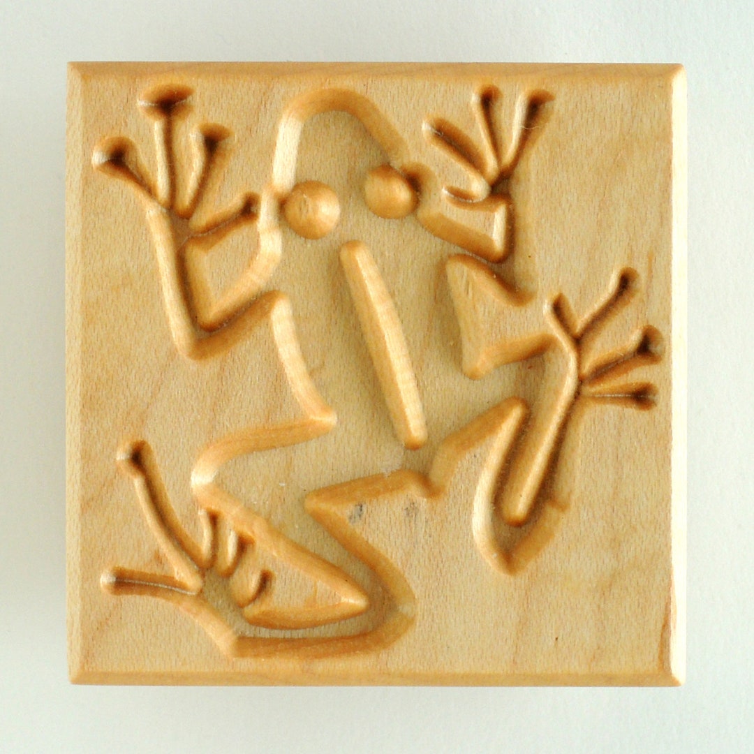 Ssl-006 Large Square Stamp - Frog - Etsy