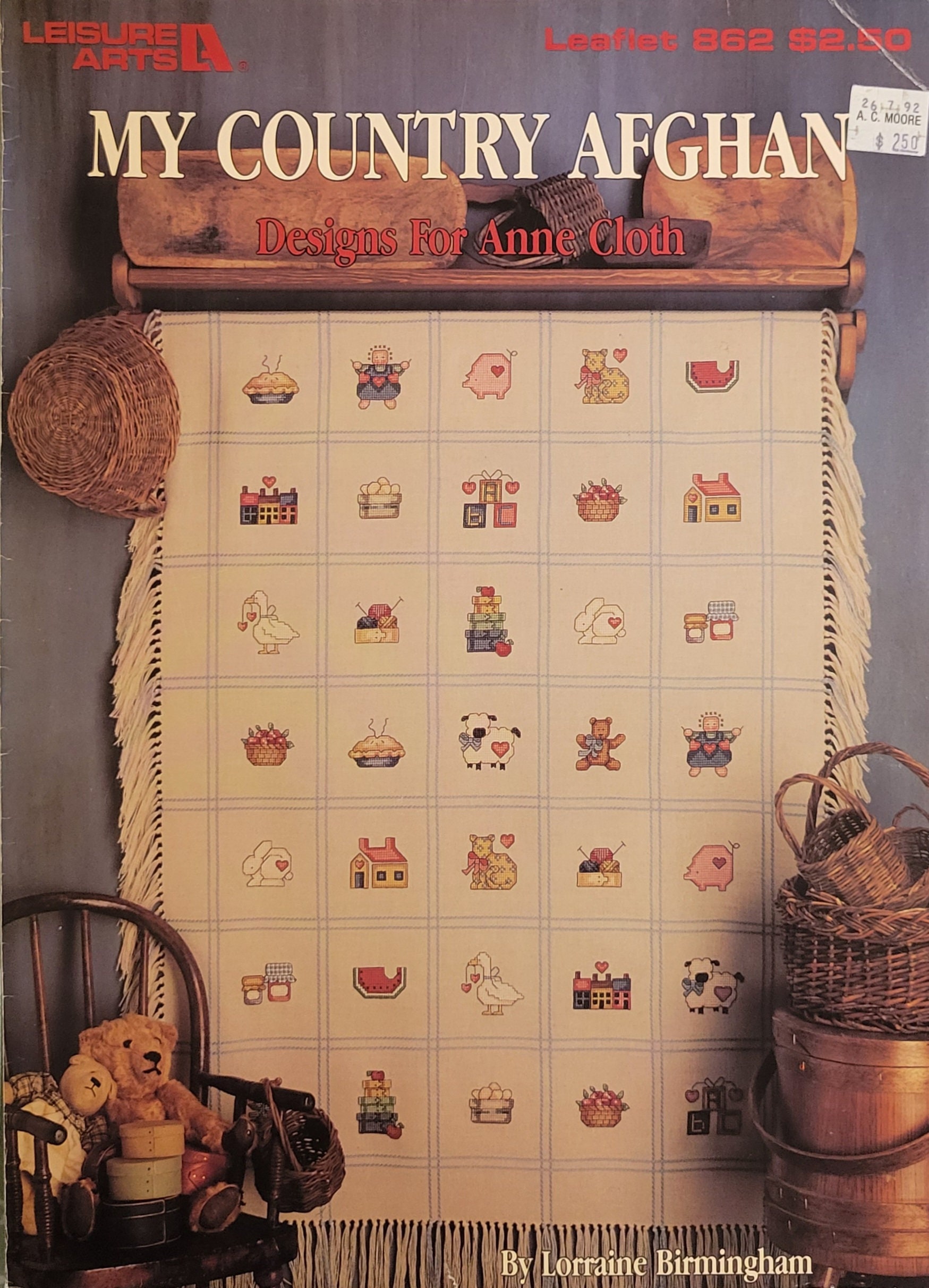 My Country Afghan Charted Designs for Anne Cloth Cross Stitch Patterns ...