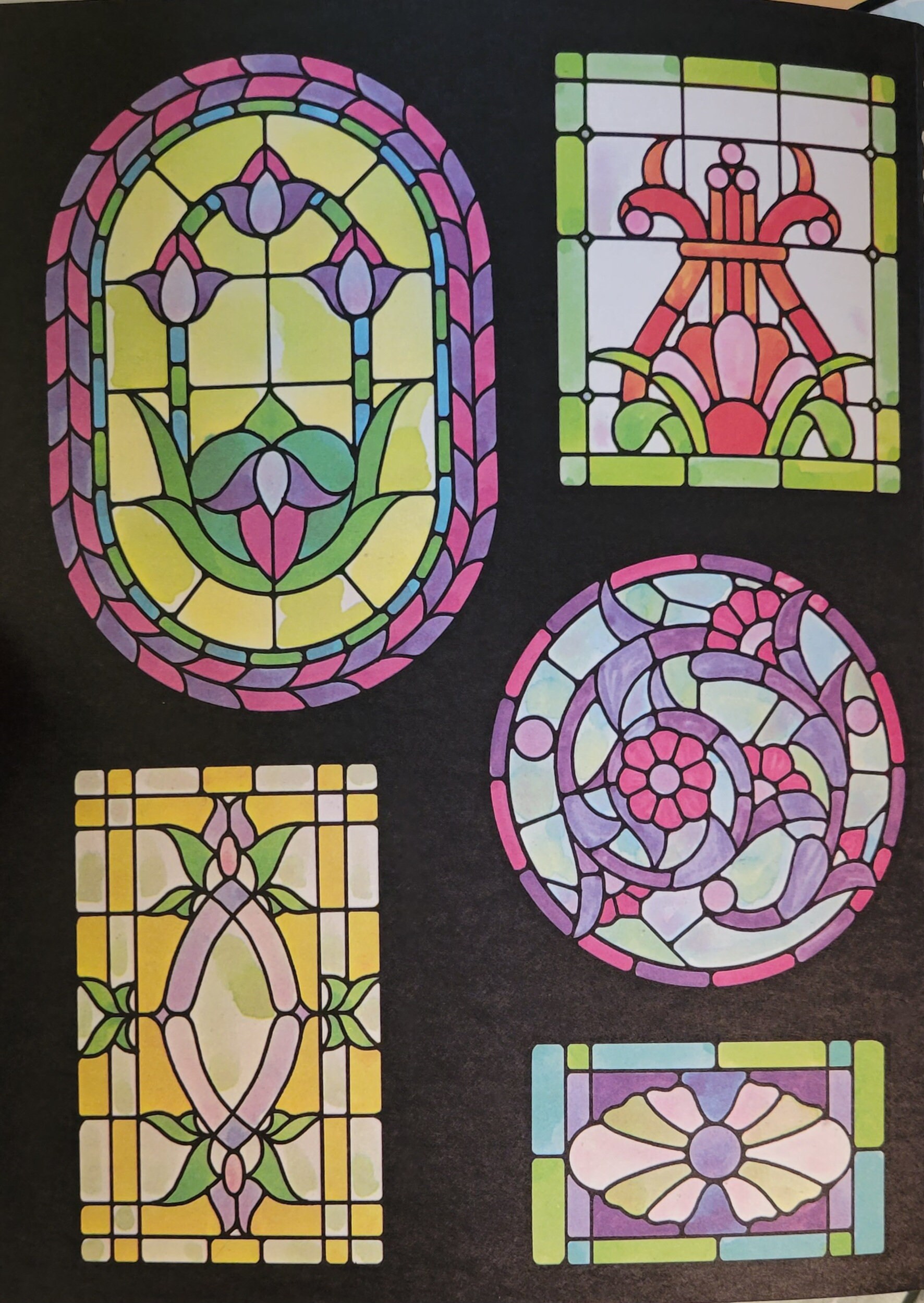Victorian Stained Glass Pattern Book - Etsy