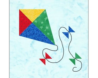 Let's Go Fly a Kite, Foundation Paper Piecing Pattern FPP, Quilt Block ...