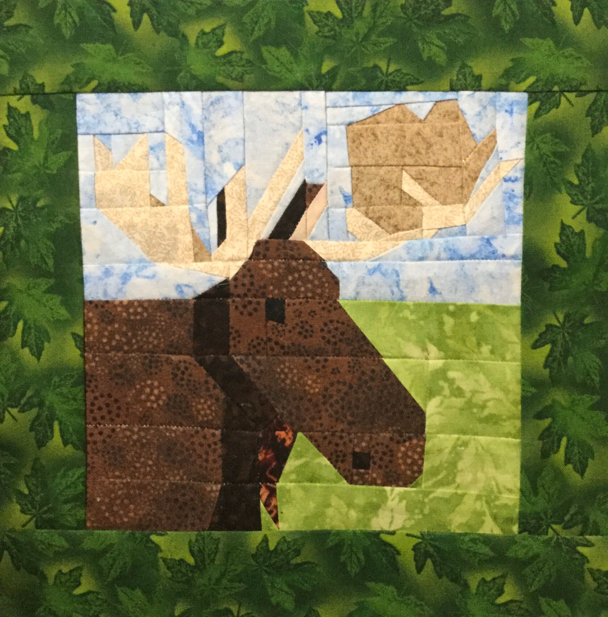 Moose Quilt Block Paper Pieced Pattern - Etsy