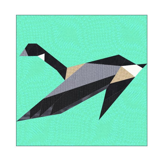 Canada Goose Quilt Block Paper Pieced Pattern - Etsy Norway
