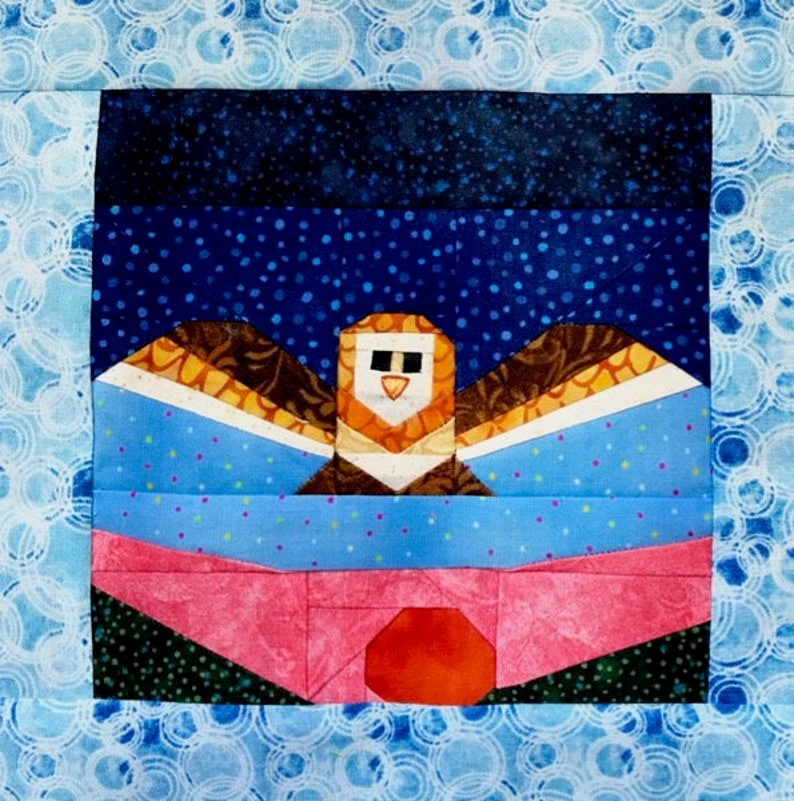 Barn Owl Quilt Block Paper Pieced Pattern - Etsy Denmark