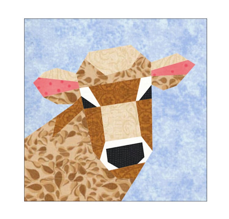 Cow Quilt Block Paper Pieced Pattern - Etsy Canada