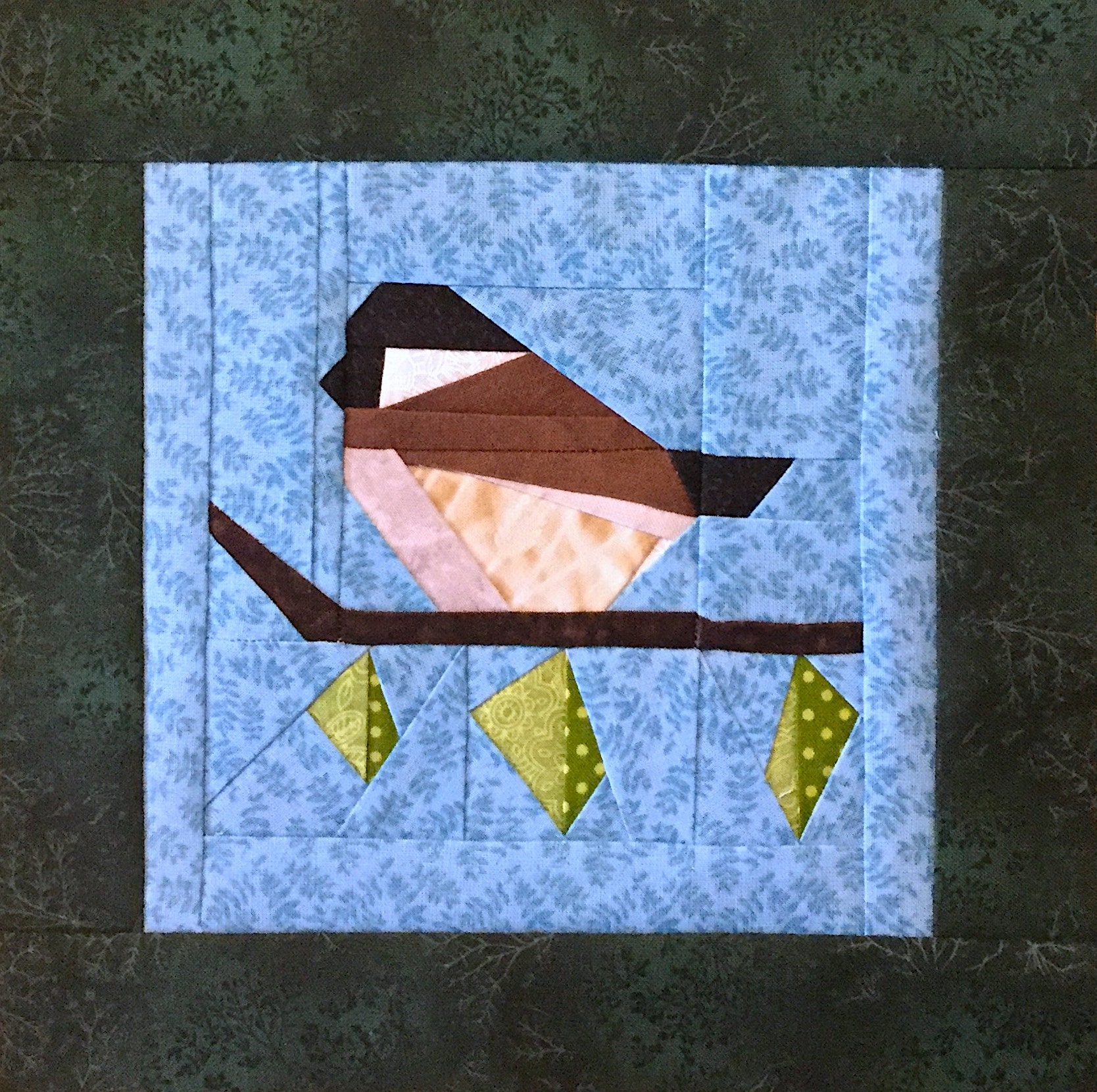 Chickadee Quilt Block Paper Pieced Pattern | Etsy UK