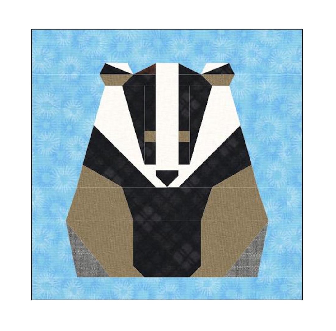 Badger Quilt Block Paper Pieced Pattern - Etsy