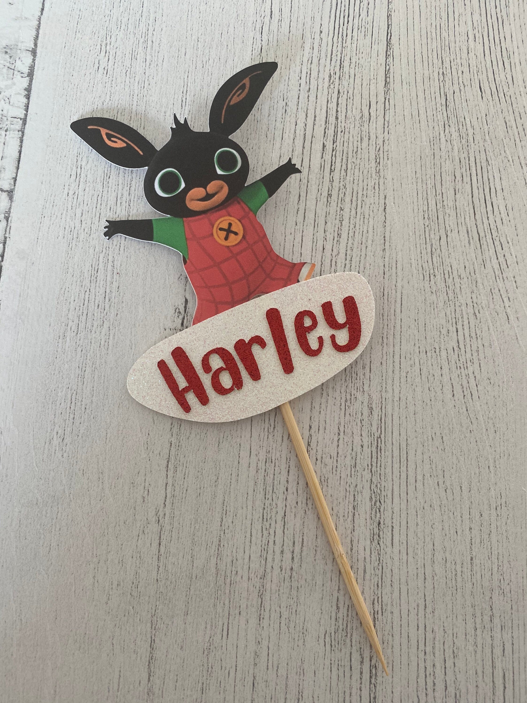 Personalised Bing Bunny Theme Cake topper Birthday Party | Etsy