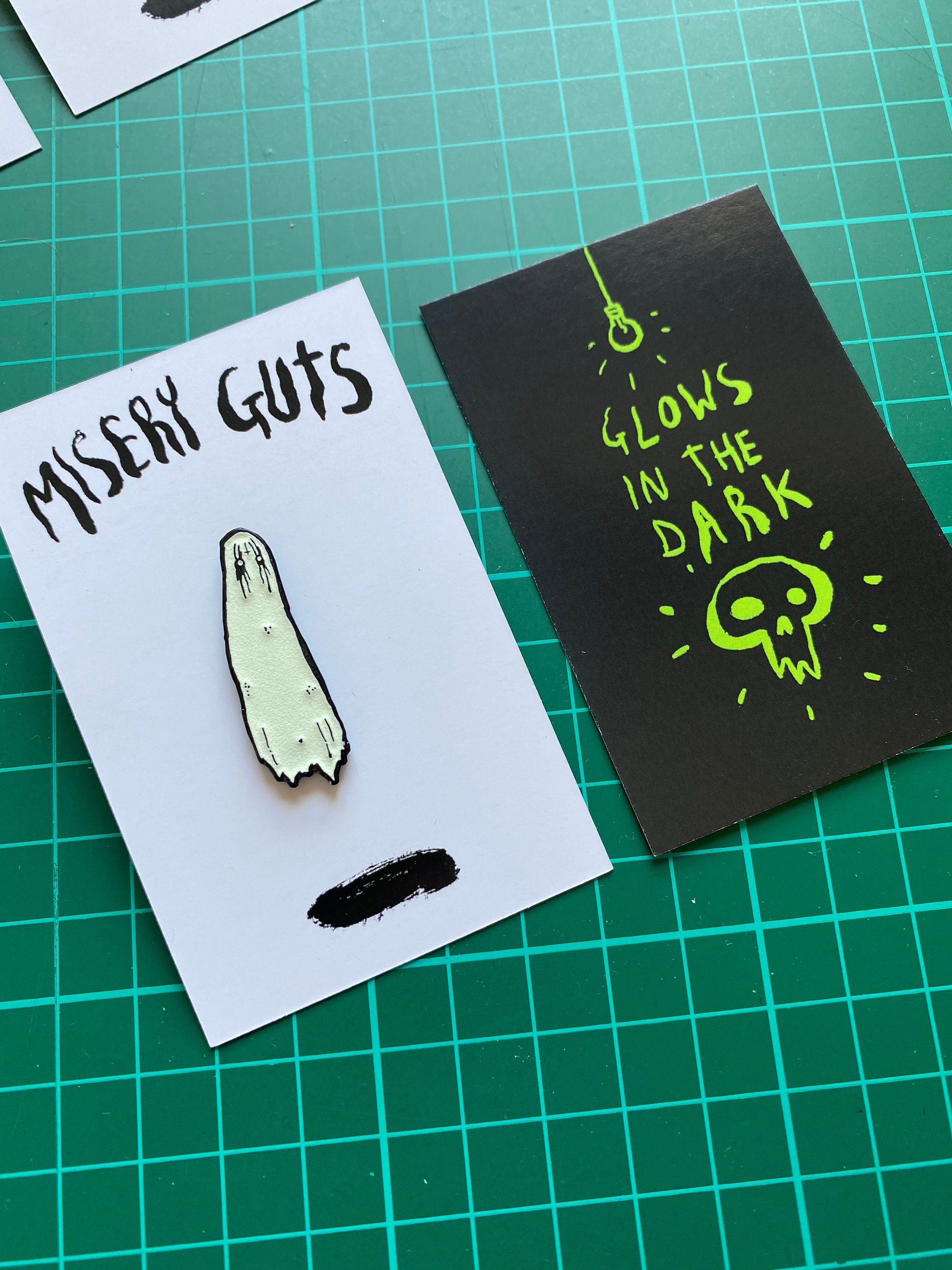 Misery Guts Glow in the Dark Pin Badge | Etsy