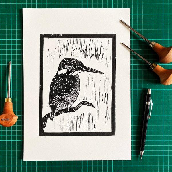 Bird Linocut - Etsy UK