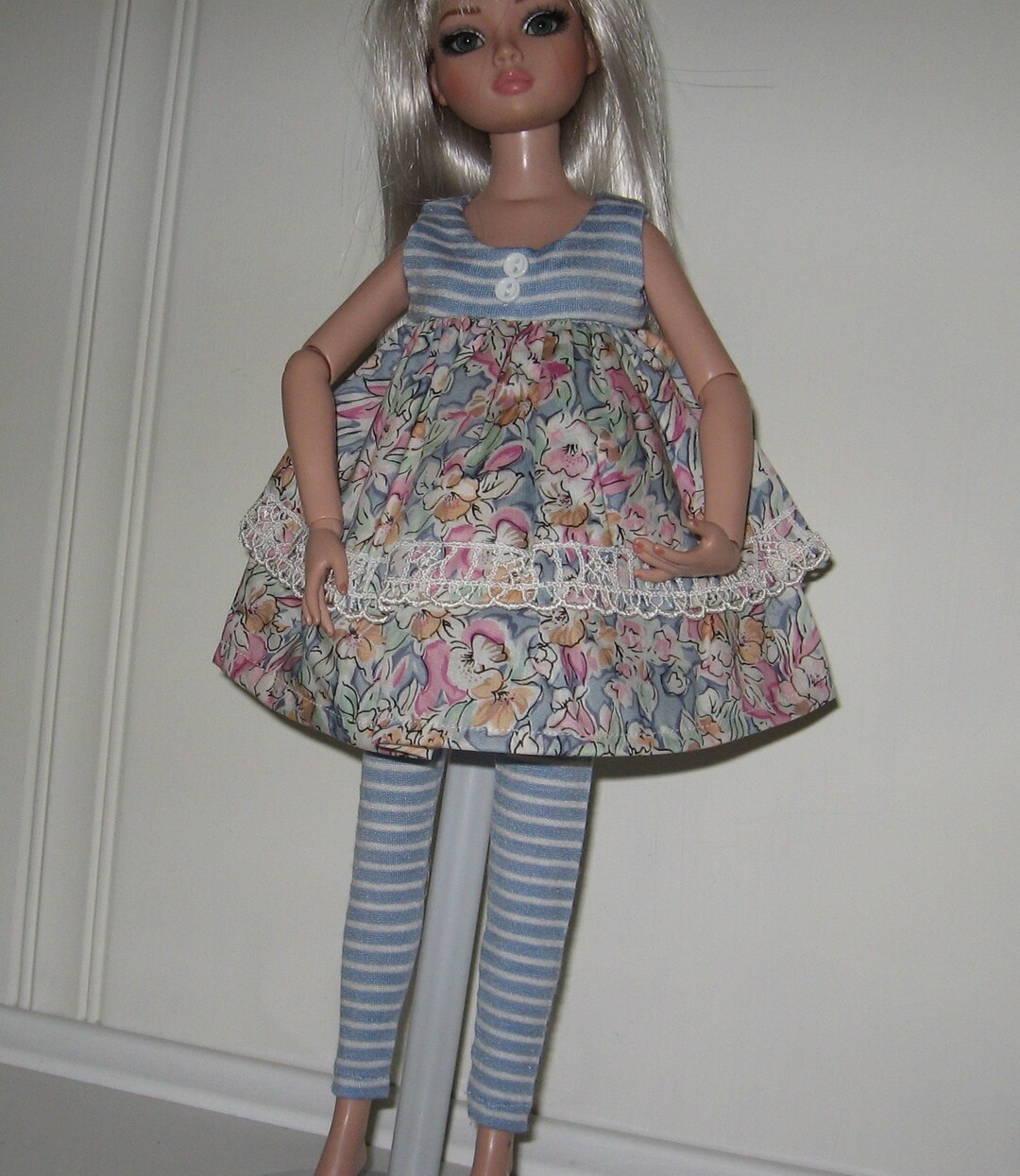 Blue Floral Dress for Ellowyne - Etsy