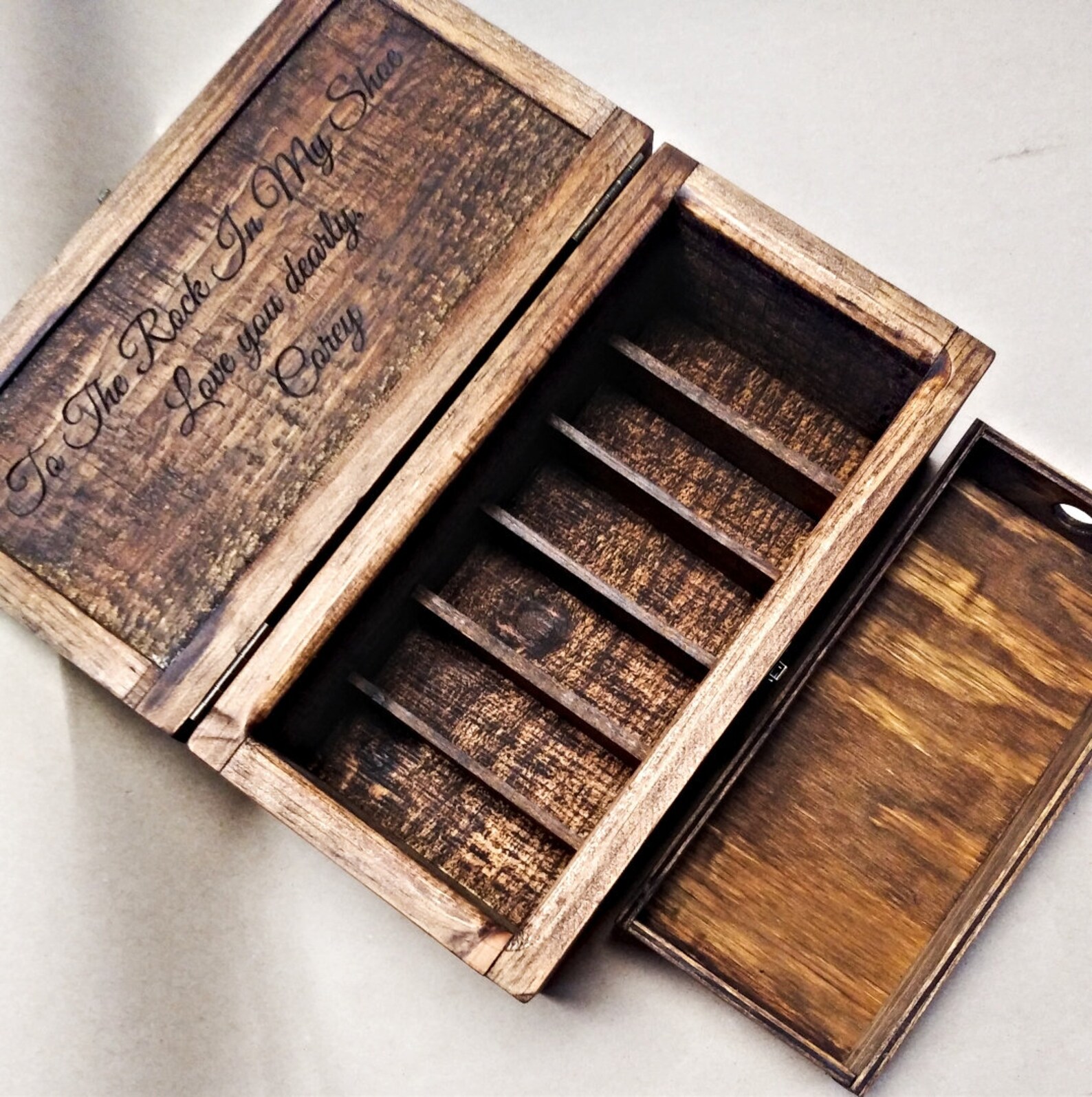 Pocket Knife Box With Removable Tray Divided Knife Case - Etsy Canada