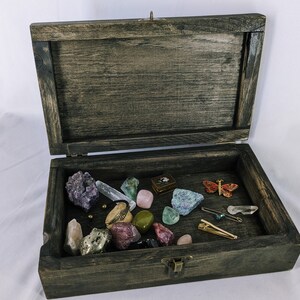 Celestial Luna Moth Engraved Wooden Box - Handcrafted Pagan Jewelry ...
