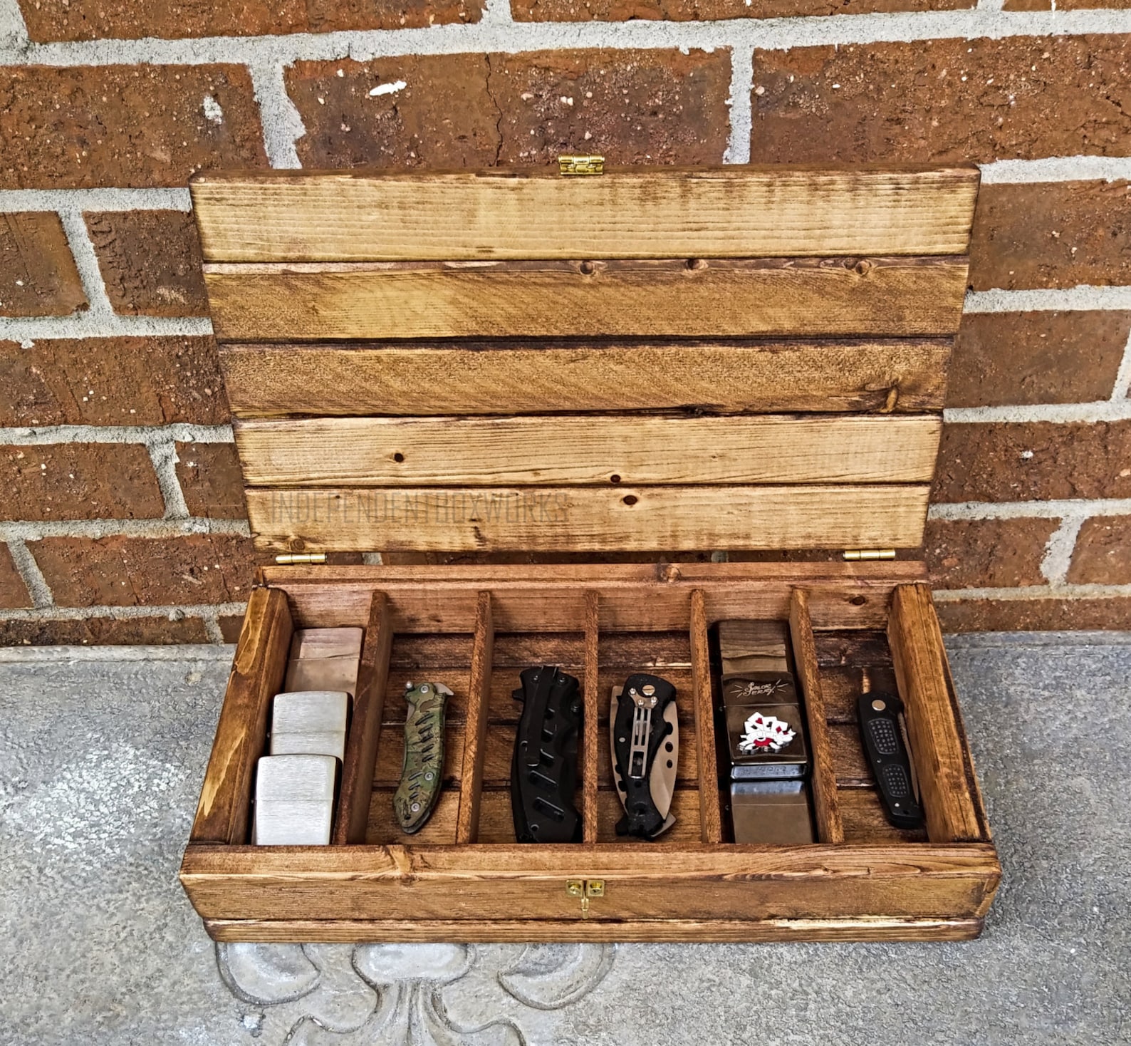 Pocket Knife Box Rustic Wooden Case Collection Storage | Etsy