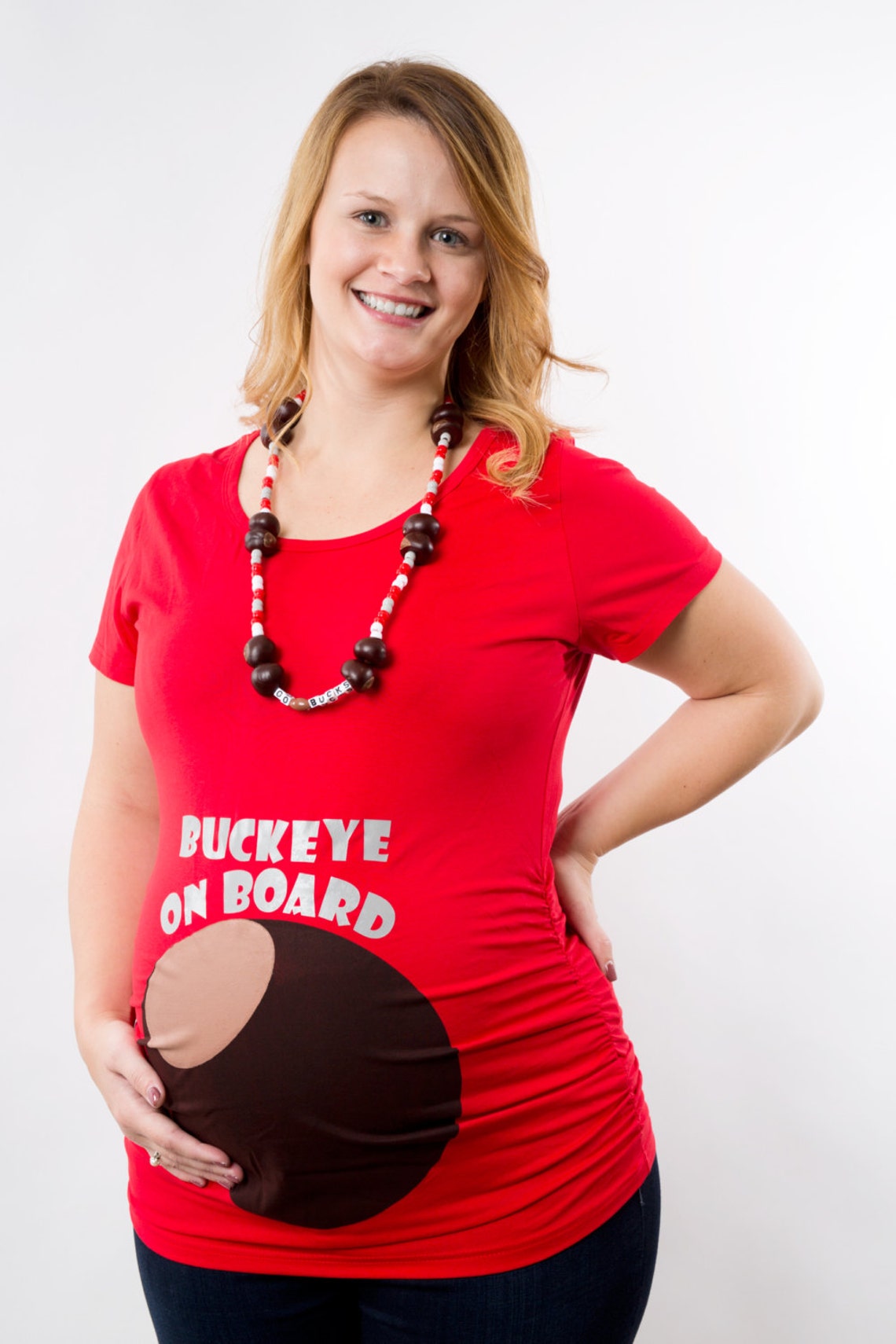 Buckeye on Board Maternity Shirt Red Maternity Tank Top or - Etsy