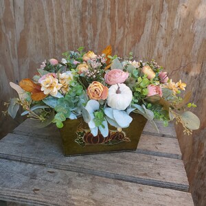 Pink Fall Centerpiece, Fall Mauve Centerpiece, Boho Neutral Fall Floral ...