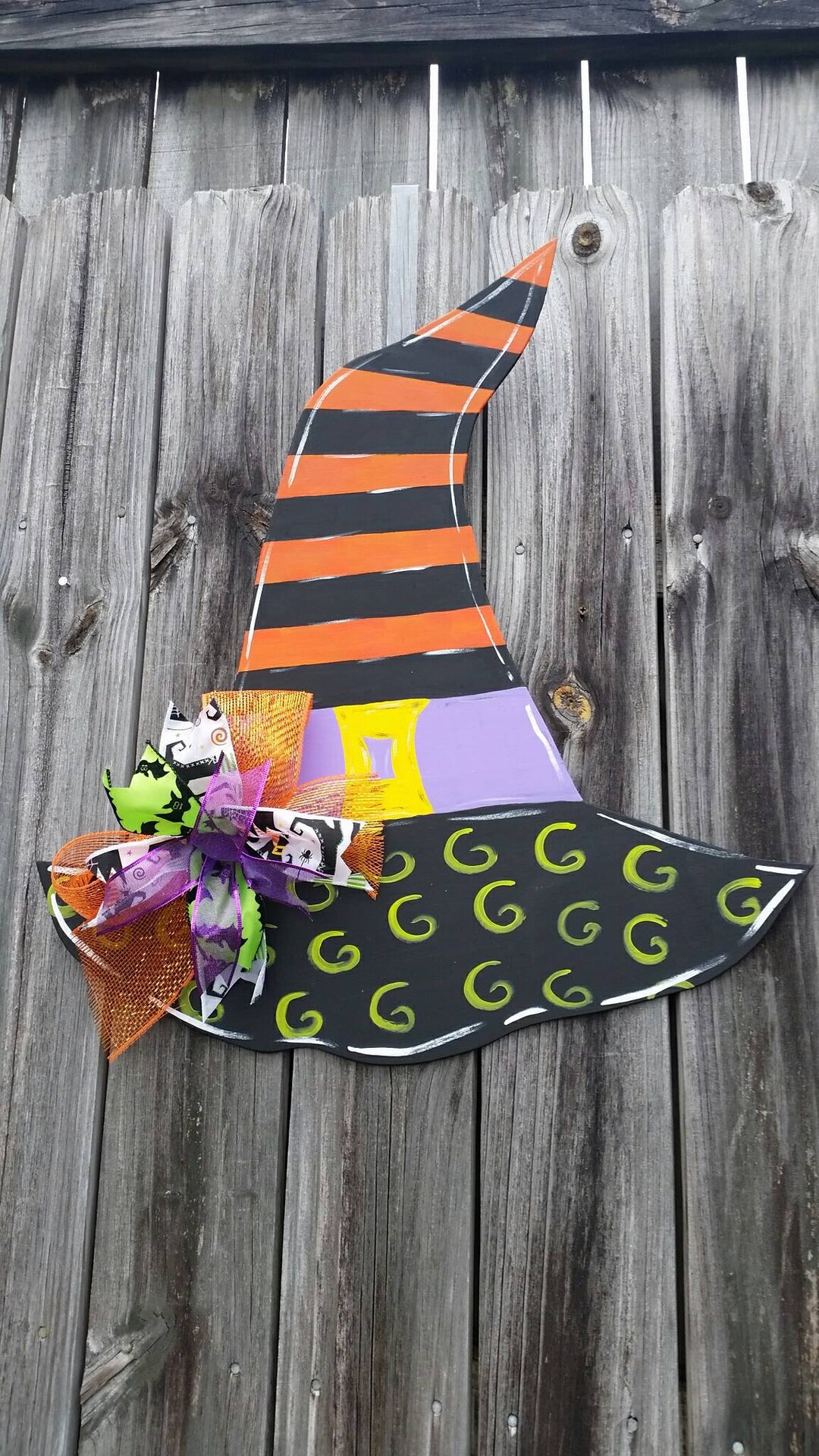 Witch Hat Door Wreath,witch Hat Doorhanger,witch Wreath, Wood Witch Hat ...