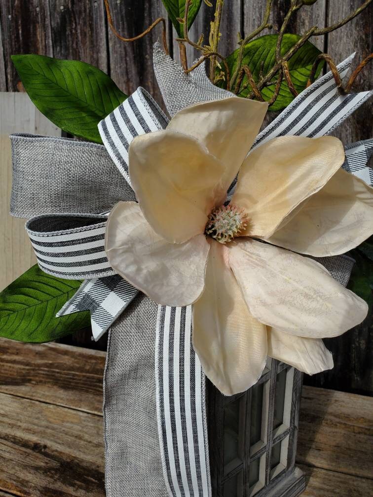 Magnolia Lantern Swag, Neutral Magnolia Lantern Swag, Magnolia Lantern ...
