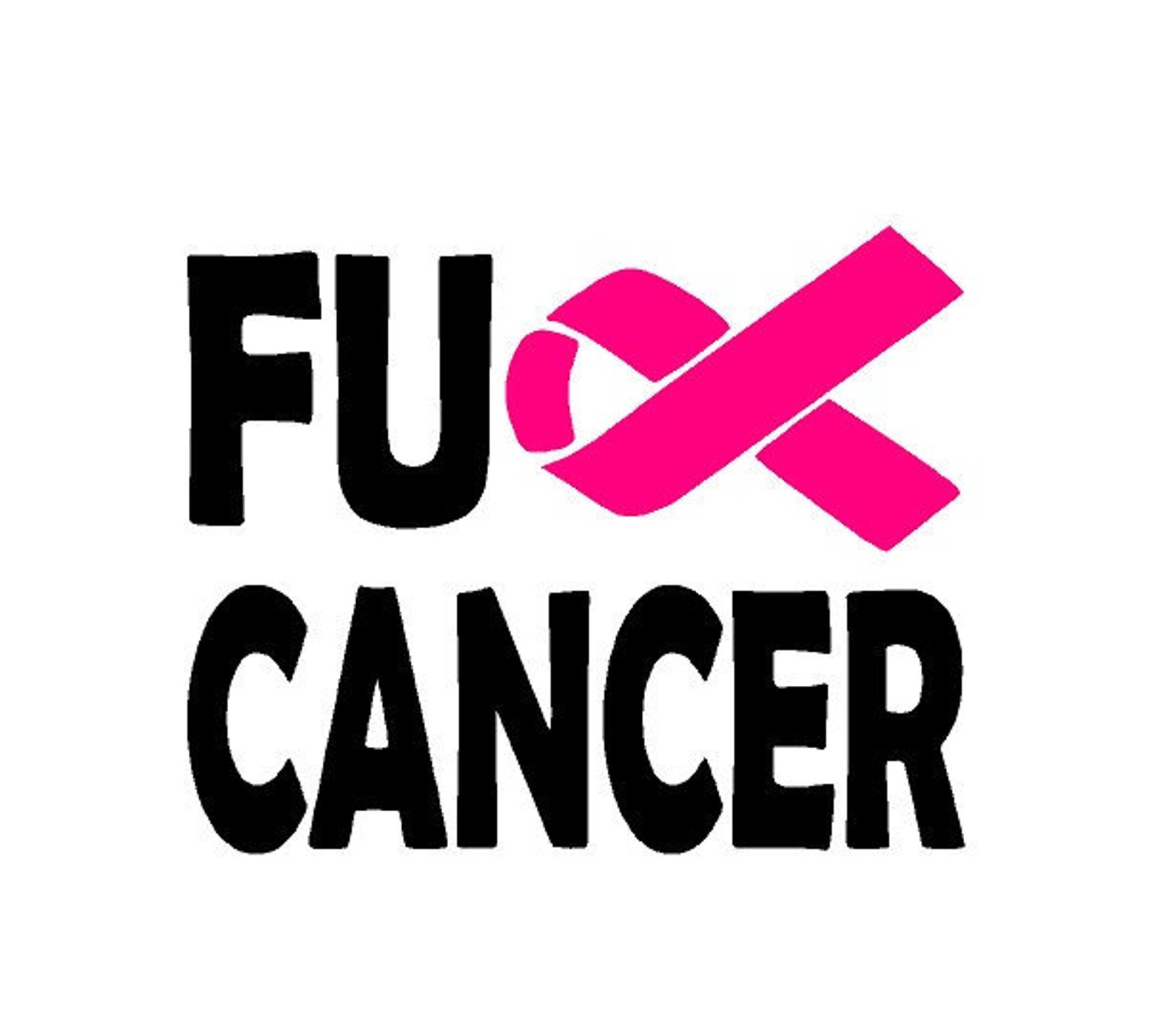 Fuk Cancer w/ Ribbon Decal 2 COLORS 8 Vinyl Sticker | Etsy