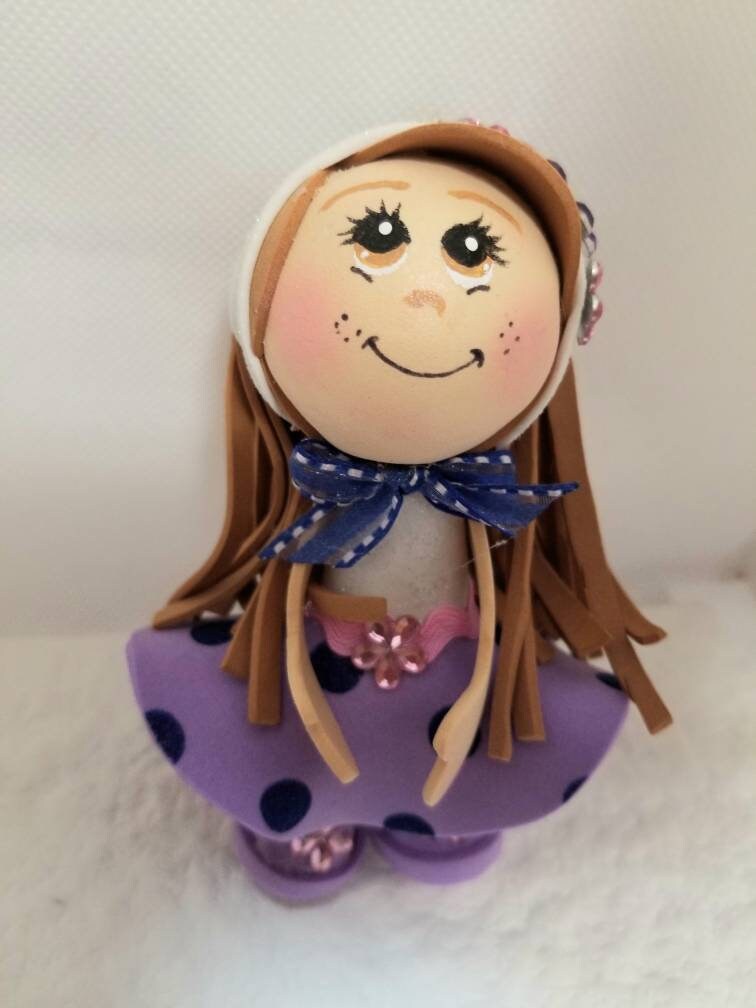 Litte Foam Doll. Key Chain. Handmade. 5" High - Etsy