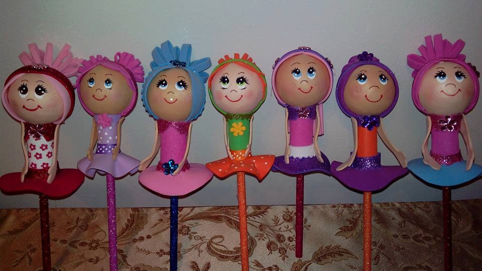 Girl Pencil Topper. Made in Foam. - Etsy