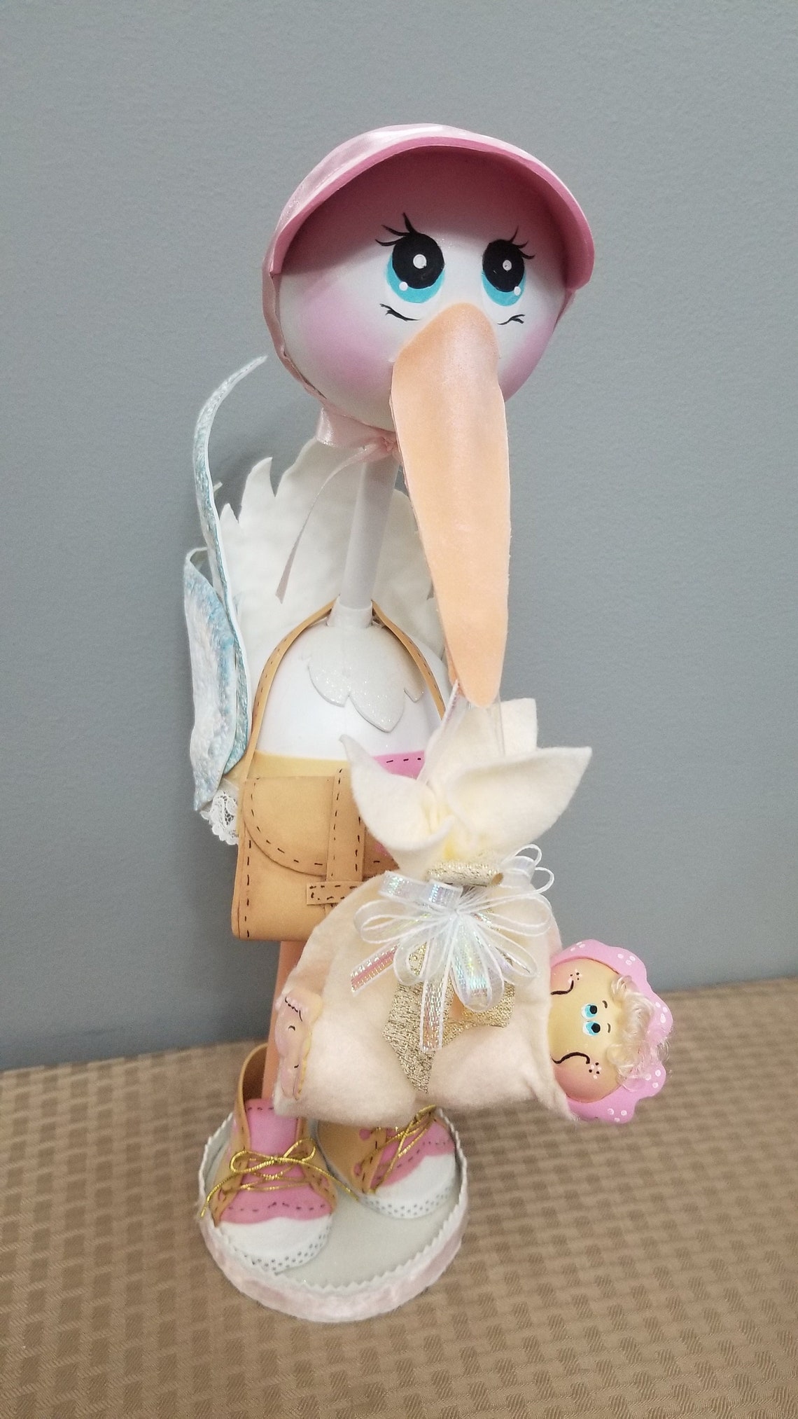 Baby Shower Centerpiece. Stork Baby Girl Delivery. - Etsy