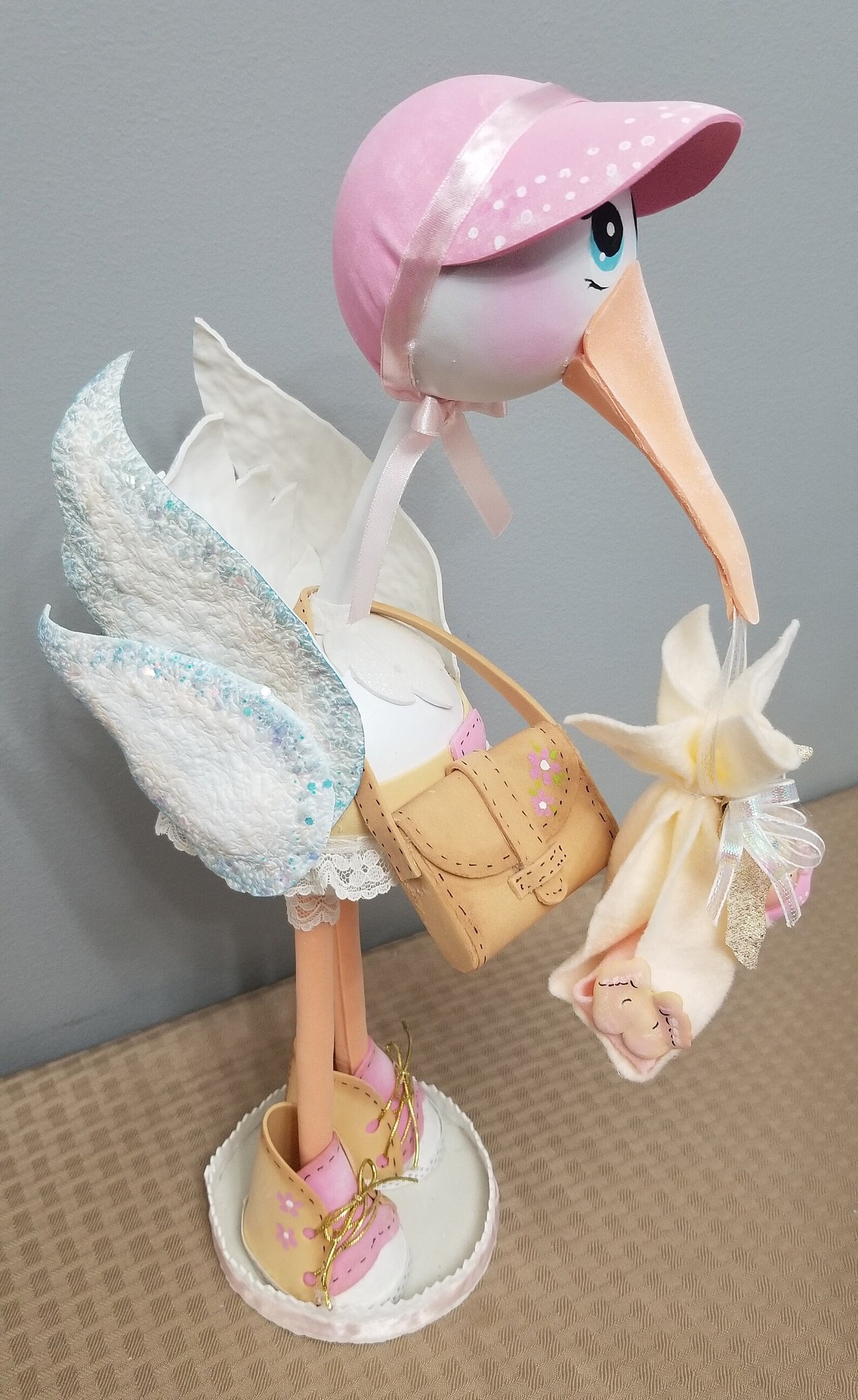 Baby Shower Centerpiece. Stork Baby Girl Delivery. - Etsy