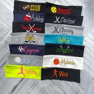 Sports Headband, Monogrammed Headband, Personalized Headband, Soccer ...