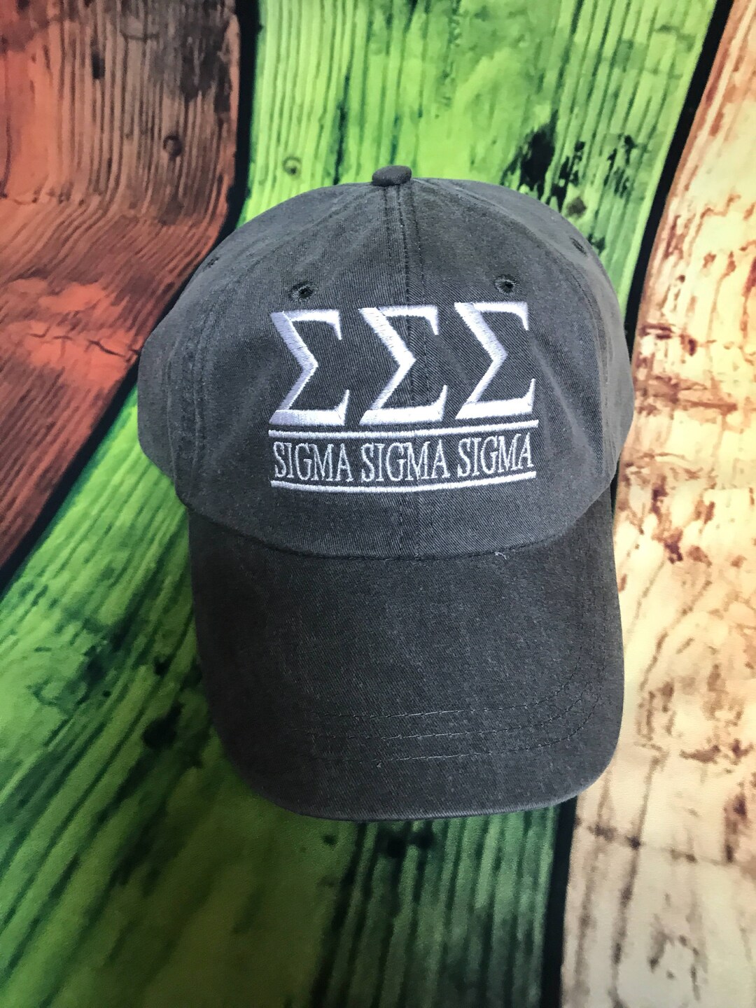 Sigma Sigma Sigma, Embroidered Adams Hat, Sorority Hats, Distressed Hat ...
