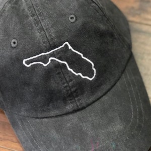 State Hat, Monogrammed Hat, Embroidered Hat, Distressed Hat ...