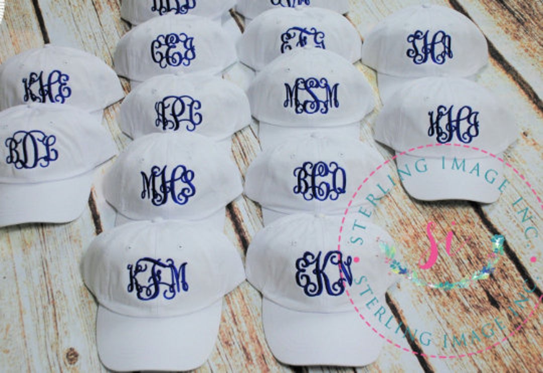 Monogrammed Hat, Embroidered Hat, Distressed Hat, Personalized Hat ...
