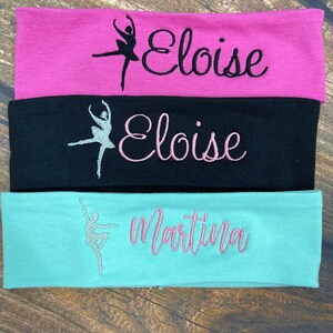 Ballerina Headband, Dance Headband, Monogrammed Headband, , Birthday ...