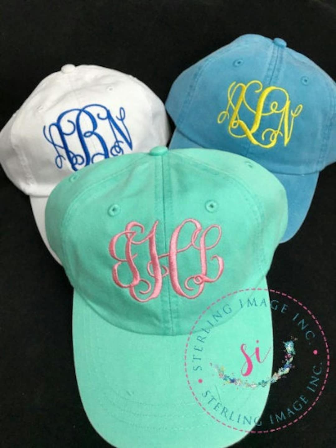 Monogrammed Hat, Embroidered Hat, Distressed Hat, Personalized Hat ...