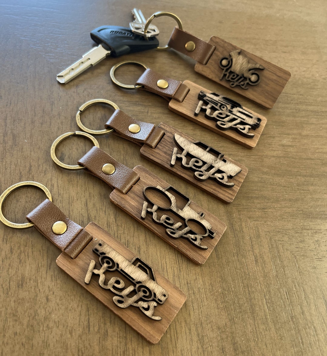 Laser Cut Wood Keychain Vehicle Specific Keychain, Birthday Gift, Dad ...