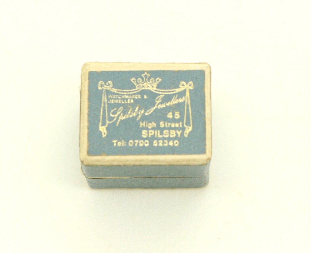 Blue Cardbord Ring Jewelry Box EMPTY Display Vintage Jewellery Case - Etsy