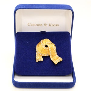Camrose and Kross Jackie Kennedy JBK Collection Gold Tone Bow With ...