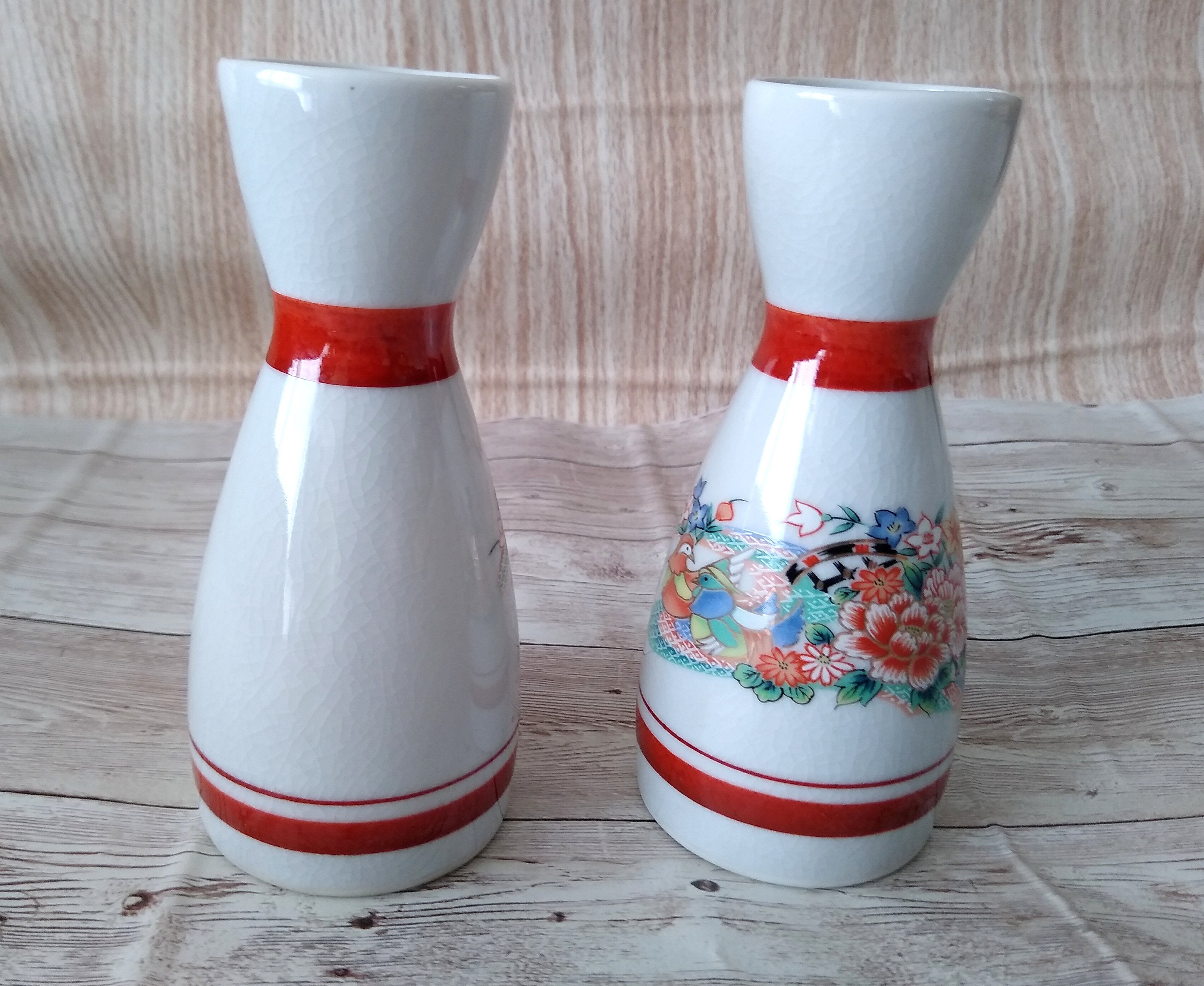 Japanese SAKE Set 2 Bottles 5 Cups in Original Box Vintage | Etsy