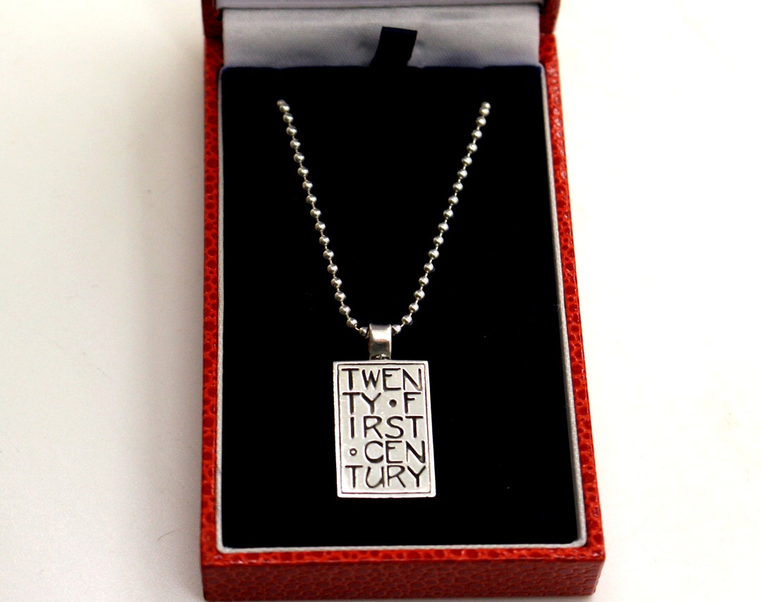 Sterling Silver INGOT Dog Tag Bar Millennium 1999 2000 Pendant 22inch ...